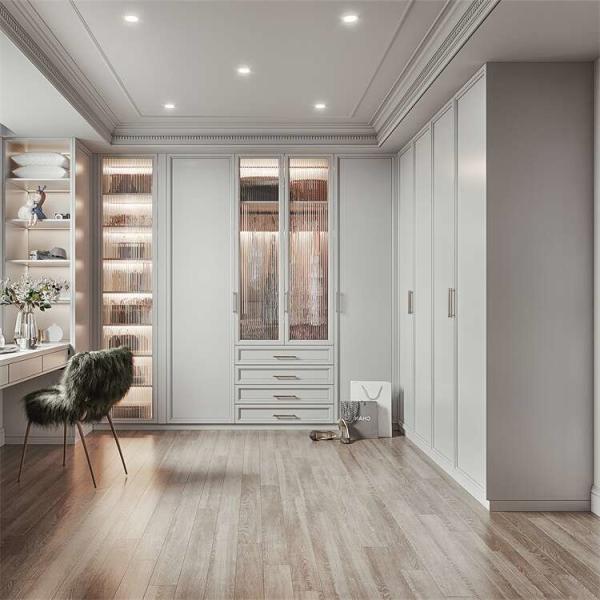 Quality Knocked Down Wardrobe Bedroom Furniture With Sintered Stone Door for sale