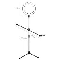 White Warm Soft 2000g Tripod Selfie Ring Light , 6 Inch Selfie Ring Light