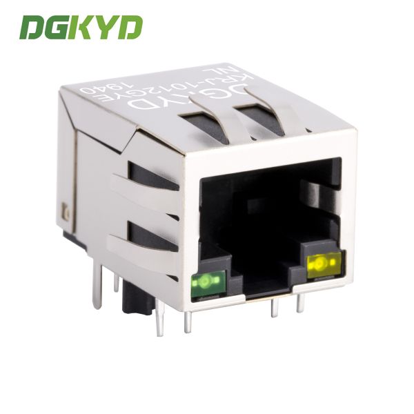 Quality PCB Network RJ45 Modular Jack With Filter , LED Tab Down Side Entry Ethernet for sale
