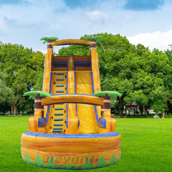 Quality 2024 Most Popular Inflatable Giant Water Slide with Pool PVC Material Custom for sale