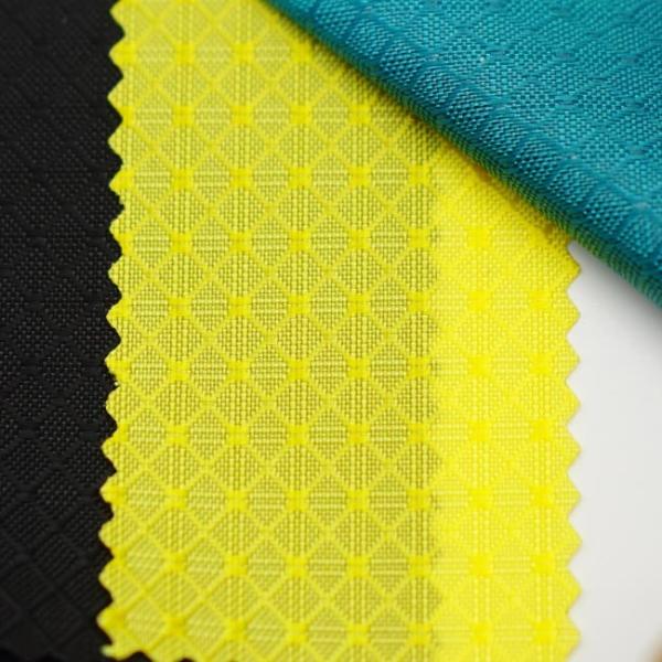 Quality 100% Nylon Ripstop Bag Fabric Diamond Chessboard Grid Pattern Nylon Woven Fabric for sale