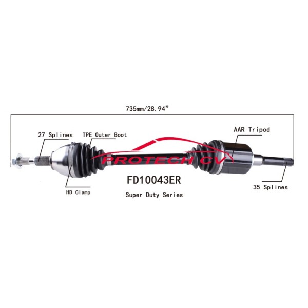 Quality 2015-2018 Ford Edge Front Drive Axle Assembly Front Left Cv Axle EXTREME Weather Unit for sale