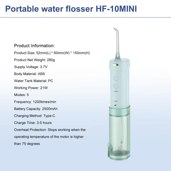 Quality IPX7 Retractable oral irrigator Water Flosser Professional Cordless Dental Mini for sale