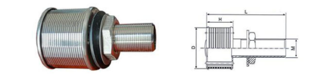 Wedge Wire Filter Nozzle diagram