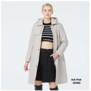 Quality Warm Autumn Spring Outerwear Women'S Spring Jacket With Hood Light Beige for sale