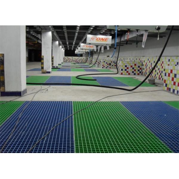 Quality Car Washes fibreglass Walkway Mesh , Easy Cleaning Fiberglass Drain Grates for sale
