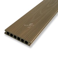 Quality Teak Color Anti Skidding Co Extruded Capped Composite Decking UV Resistant for sale
