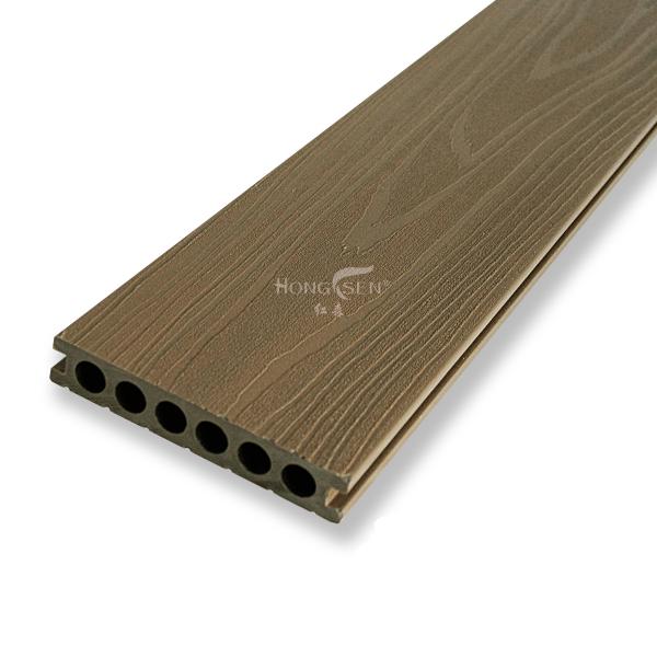 Quality Darkgray 3D Antiskid Co Extrusion WPC Decking Boards Fire Resistant for sale