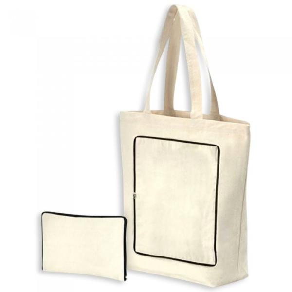 Quality Recyclable Polyester Foldable Shopping Bag 10OZ Canvas Cotton ODM for sale
