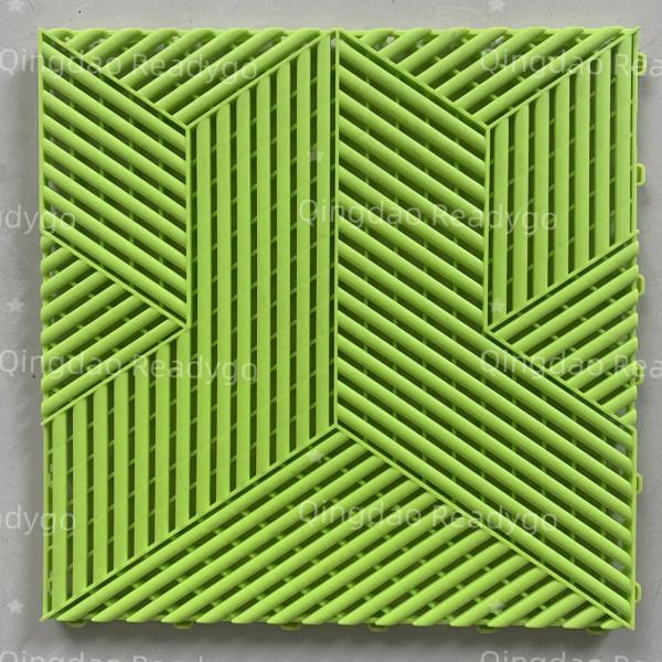 Quality Rib Self-Draining warehouse plastic flooring Garage floor tiles interlocking for sale