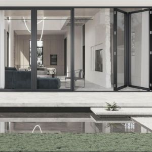 Quality Custom Sizes Durable Aluminum Bifold Door with Thermal Insulation for Modern for sale