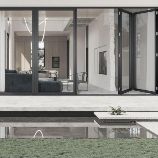 Quality Custom Sizes Durable Aluminum Bifold Door with Thermal Insulation for Modern Homes for sale