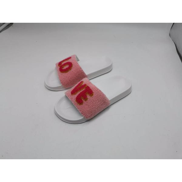Quality Soft Pu Towel Upper Classic Eva Beach Slippers for sale