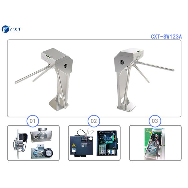 Quality Semi-Automatic Tripod Turnstile Gate with Fingerprint Support for sale