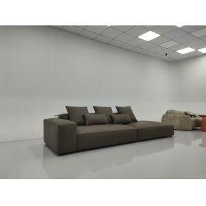Quality Italian Minimalist Fabric-Leather Sofa - High-End Texture for Modern Homes and for sale