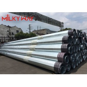 Quality 11KV 38KV Hot Dip Galvanized Electric Power Pole Galvanized Octagonal Electric Utility Poles for sale