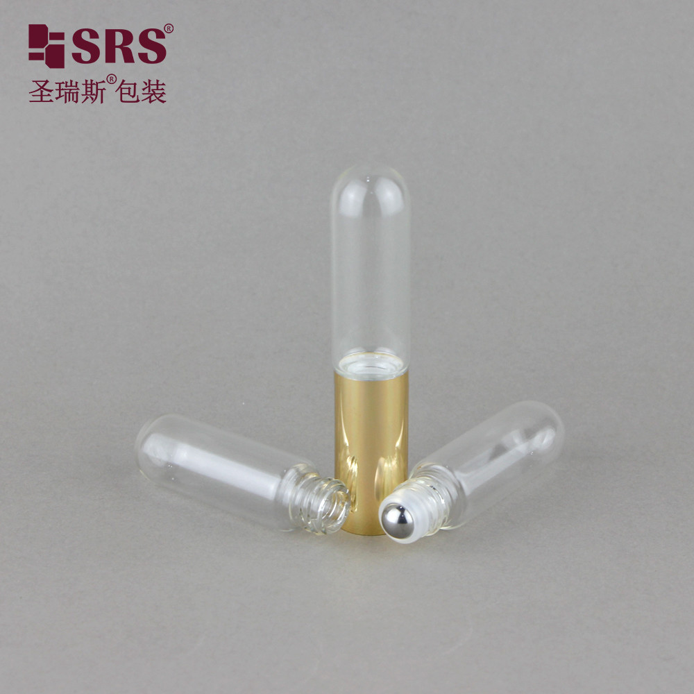 Quality SGB2-5ml+5ml Transparent Cute Empty Perfume Essential Oil Roller Steel Ball for sale