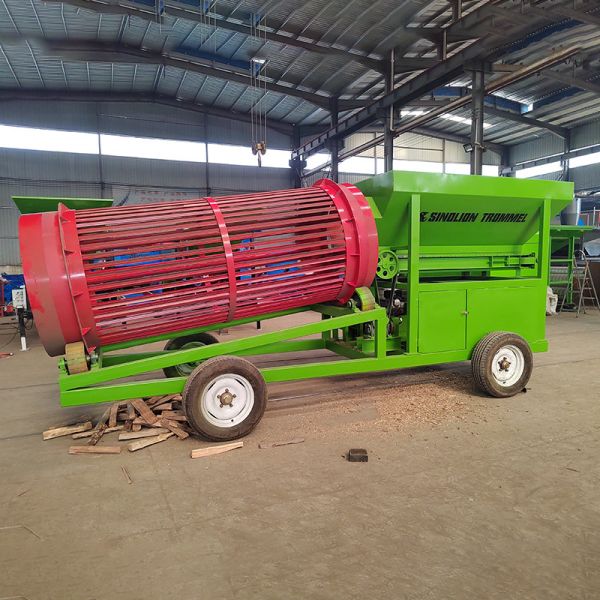 Quality High Capacity Circular Trommel Rotary Drum Screen Separator with Two Vibration Motors for sale