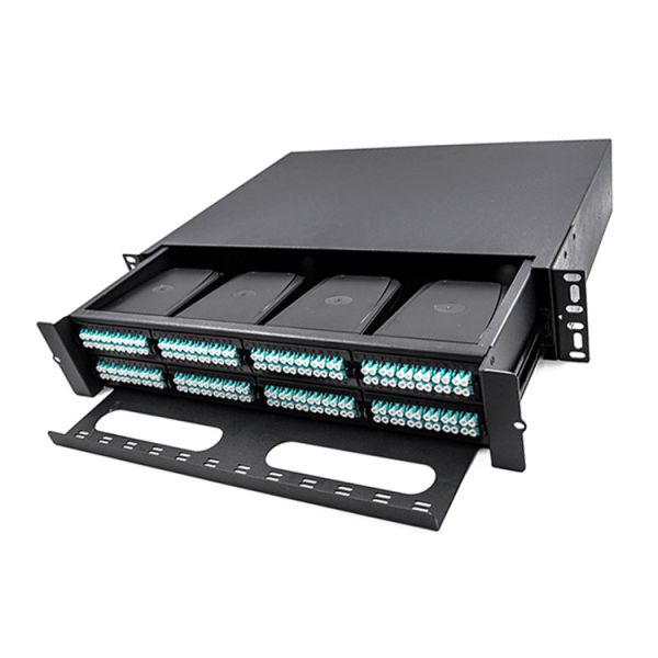Quality FTTH 1U 19 Rack Enclosure 144 Core MPO MTP Patch Panels ODF With Data Center for sale