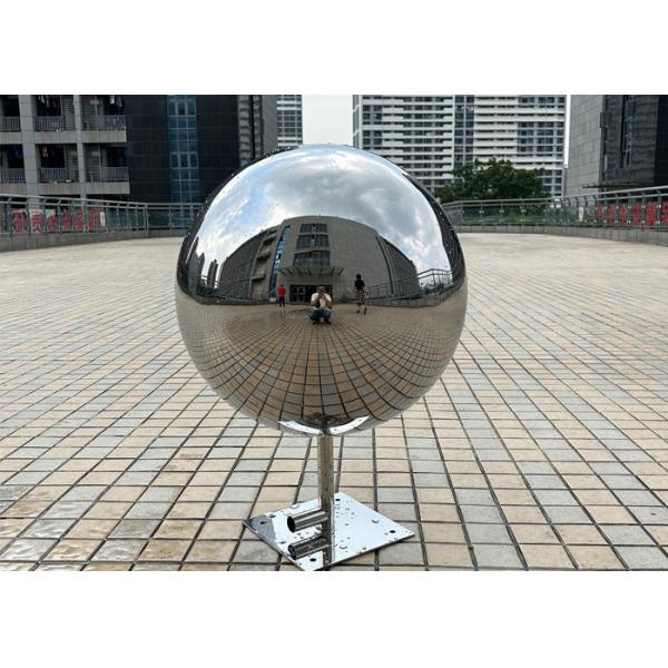 Quality Mirror Polished Garden Pool Stainless Steel Water Sphere Fountain for sale