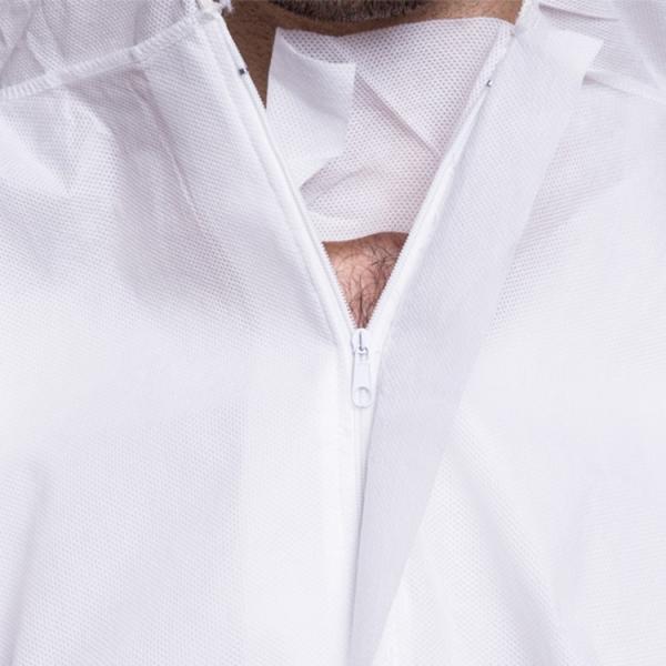 Quality Industrial M L XL 2XL Disposable Isolation Gowns With SMS 50GSM Material for sale