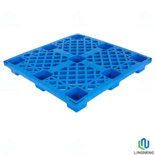 Quality Stackable Lightweight Plastic Pallets 1100x1100x145mm With 9 Feet for sale