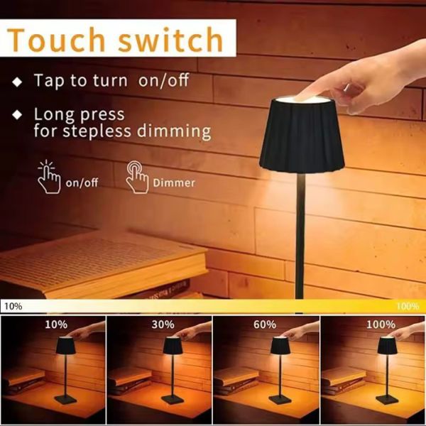 Quality 3 Color Dimmable Led Table Lamp C-Shaped Charging Desktop Ambient Light for sale