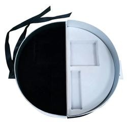 Quality Half Round Skincare Cosmetic Packaging Box Recycable With Ribbon Closure for sale