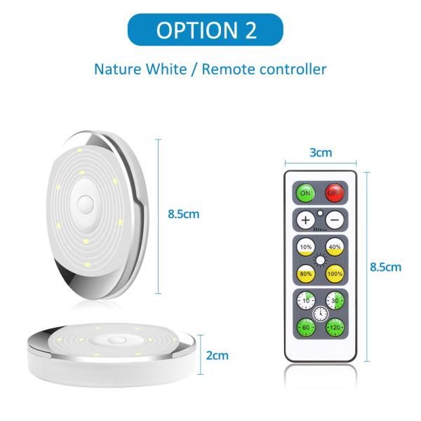 Quality 55LM Wireless Color Changing Puck Lights / 0.8w Remote Control Closet Light for sale