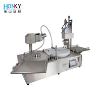 Quality Desktop Volumetric 1500 BPH Liquid Vial Filling Machine With Ceramic Pump For for sale
