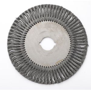 Quality 100*16mm Large Flat Stainless Steel Polished Wire Wheel Brush For Industrial for sale