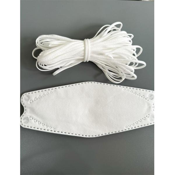 Quality Polyester Nylon White Elastic Ear Bands For Korean 3D Face Mask 3.5mm 4mm 5mm for sale