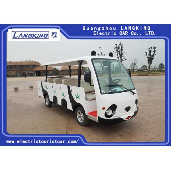 Quality Closed Electric Shuttle Bus , 14 Person 4 Wheels  Electric Tourist Car With Vacuum for sale