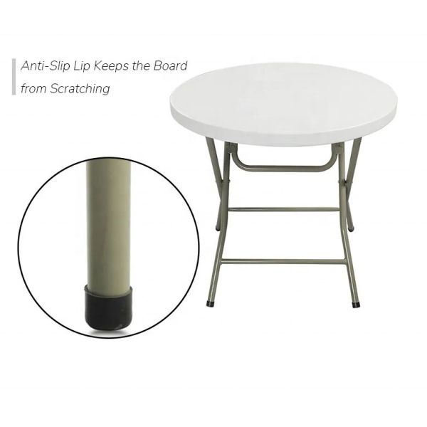 Quality Camping Lightweight Round Banquet HDPE Plastic Folding Table Folded Yes with for sale