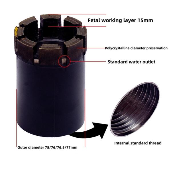 Quality HQ Impregnated Diamond Core Drill Bit For Drilling Hard Dense Formations for sale