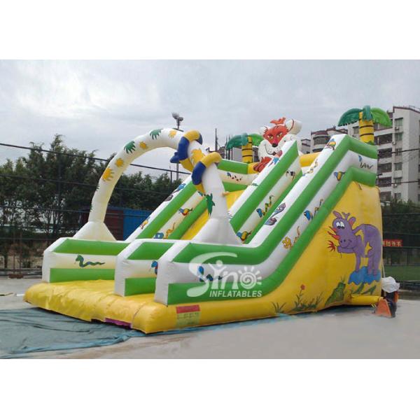 Quality 6 meters high commercial grade kids jungle inflatable slide for sale for sale
