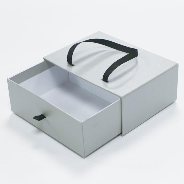 Quality CE SGS Business Suit Gray 157g Art Paper Cardboard Drawer Boxes for sale