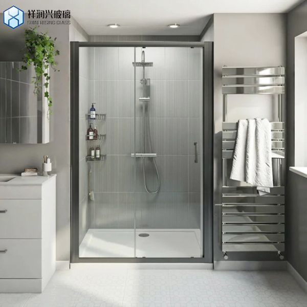 Quality Frameless Design Customized Request Tempered Glass Sliding Shower Door for for sale