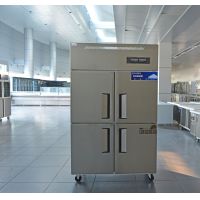 Quality Commercial Fridge Freezer Refrigerator Stainless Steel Vertical Chiller with 4 for sale