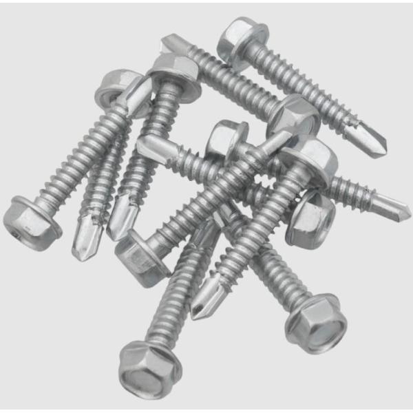 Quality Gr4.8 Self Drilling Metal Screws M2 Stainless Hex Washer Head for sale