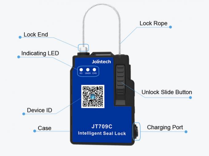 Jointech JT709C 4G Mini Thin Lock Cable GPS Padlock Truck Container Installation Electronic 0