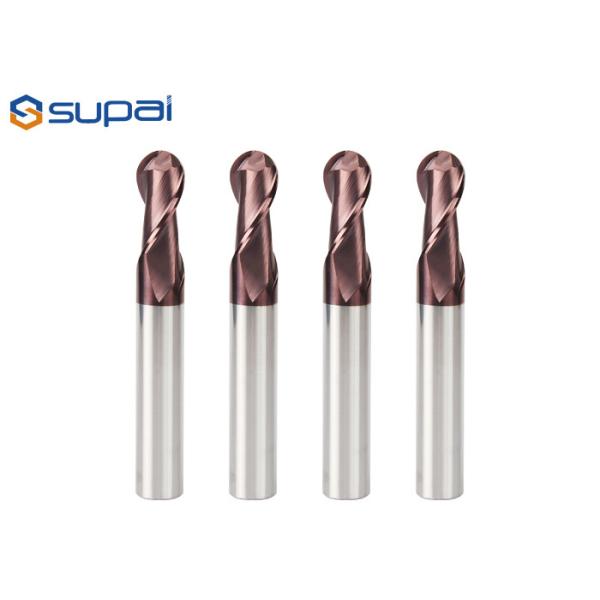 Quality 2 Flute Ball Nose End Mill High Precision Wear Resistance Rear Angle Design for sale