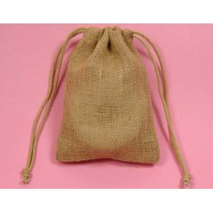 Quality TUV 13cm Drawstring Pouch Bags Linen Jute Jewelry Burlap Gift Sacks SGS for sale