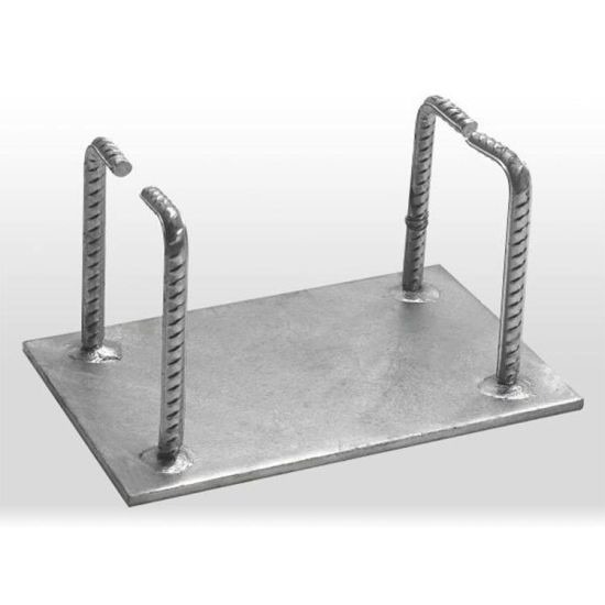 Quality Sandblasting 8mm Embedded Parts In Concrete Carbon Steel Parts Plate OEM for sale