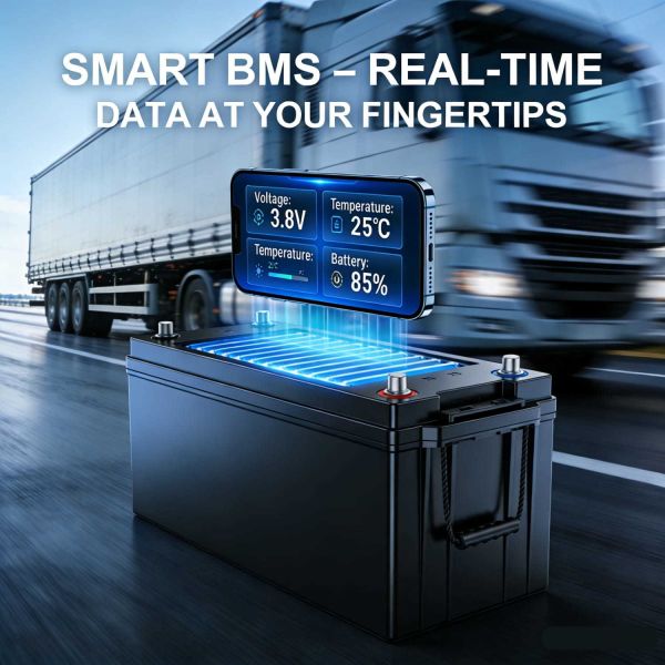 Quality 48V 100Ah/150Ah Smart Truck Start-Stop Lithium Battery – Real-Time Monitoring via APP, Full Control at Your Fingertips for sale