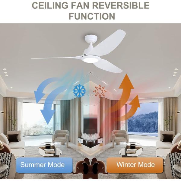 Quality 56 Inch Silent Ceiling Fan with DC Motor and Lighting for sale