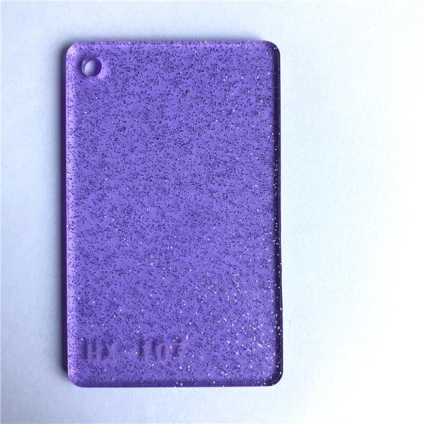 Quality Purple 4x8 Glitter Acrylic Sheets SGS Transparent Plastic Board for sale