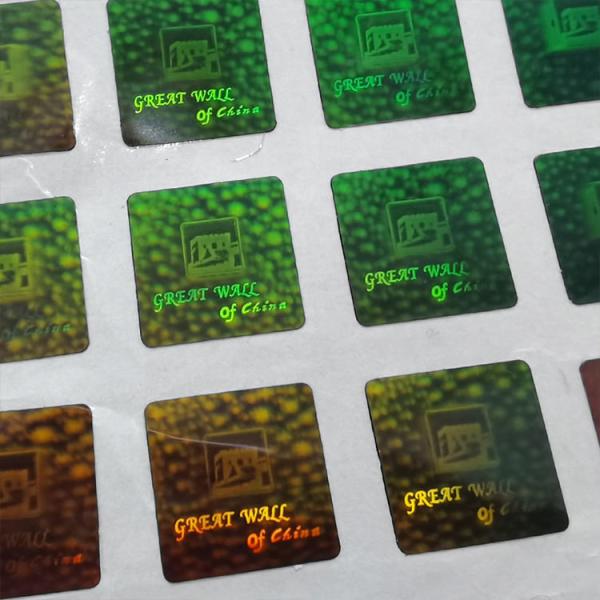 Quality 3D Dynamic Holographic Security Stickers Bronzing Laser Holographic Logo Sticker for sale