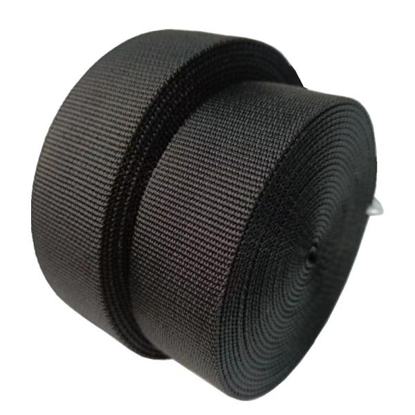 Quality Polypropylene Webbing High Strength Plain Weave 30mm Black Woven Pp Strap For for sale