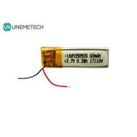 Quality Over 500 Cycles Life Rechargeable 3.7V 60mAh Lithium ion Polymer 350926 Battery for sale